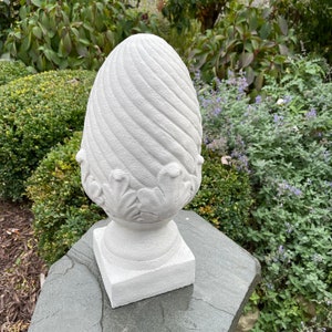 Fountain Top Replacement Large 19" Concrete Topper Outdoor Cement Acorn ...