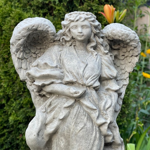 Concrete Cemetery Angel - Etsy