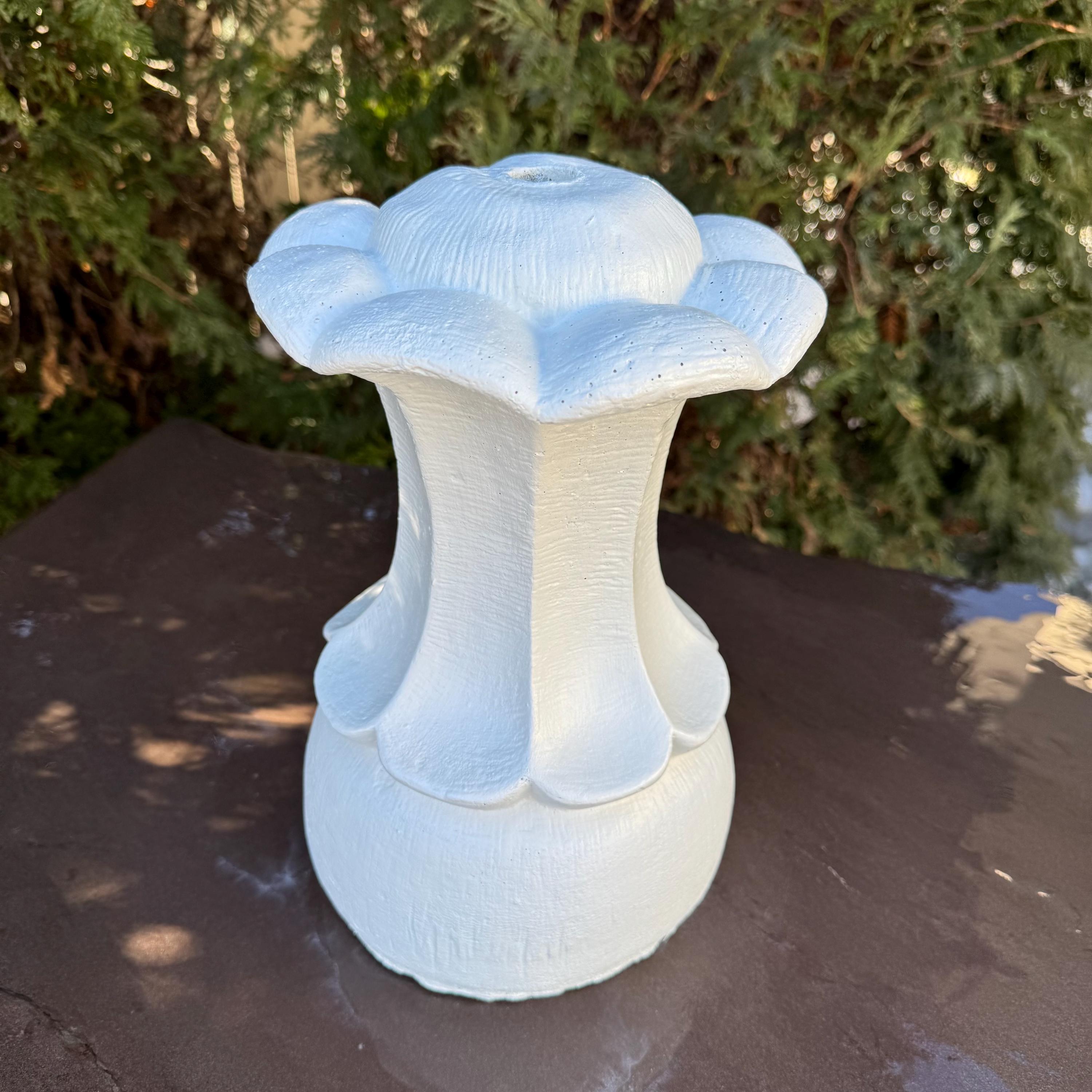 12" Concrete Flower Petal Fountain Topper - Outdoor Garden Water ...