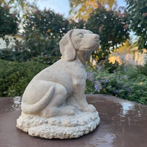 10 Cute Concrete Beagle Statue Garden Sculpture & Yard Decor Outdoor ...