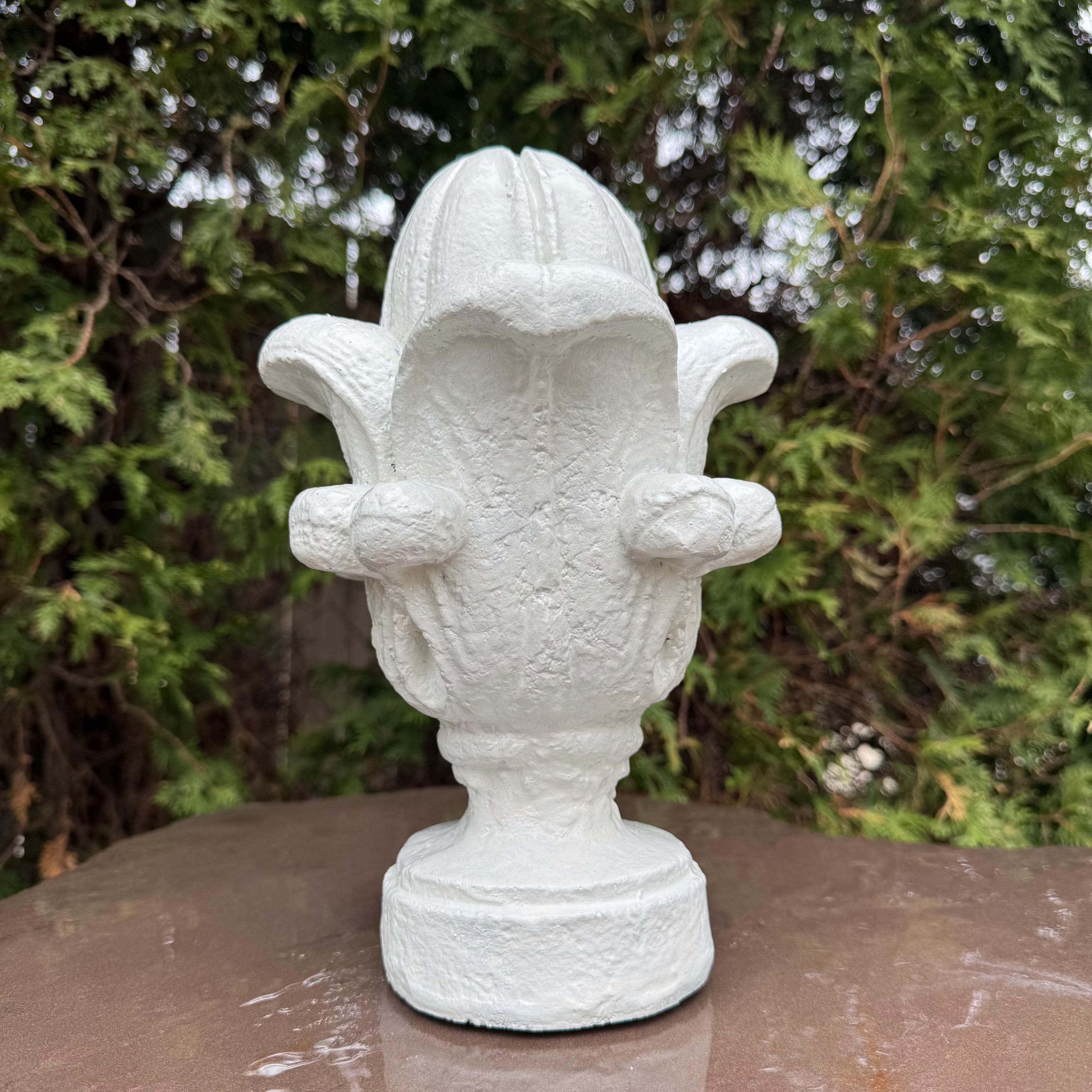 Reclaimed Concrete Finial Fountain Topper 11 Inch Outdoor Architectural ...