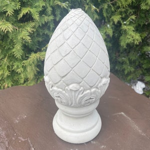13.5 Concrete Finial Fountain Top Large Outdoor Decor Cement ...