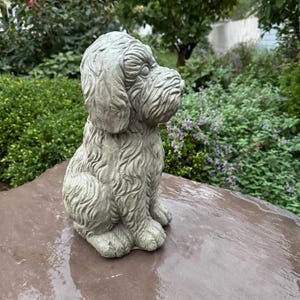 15 Concrete Cockapoo Garden Statue Outdoor Memorial Decor Handcrafted ...