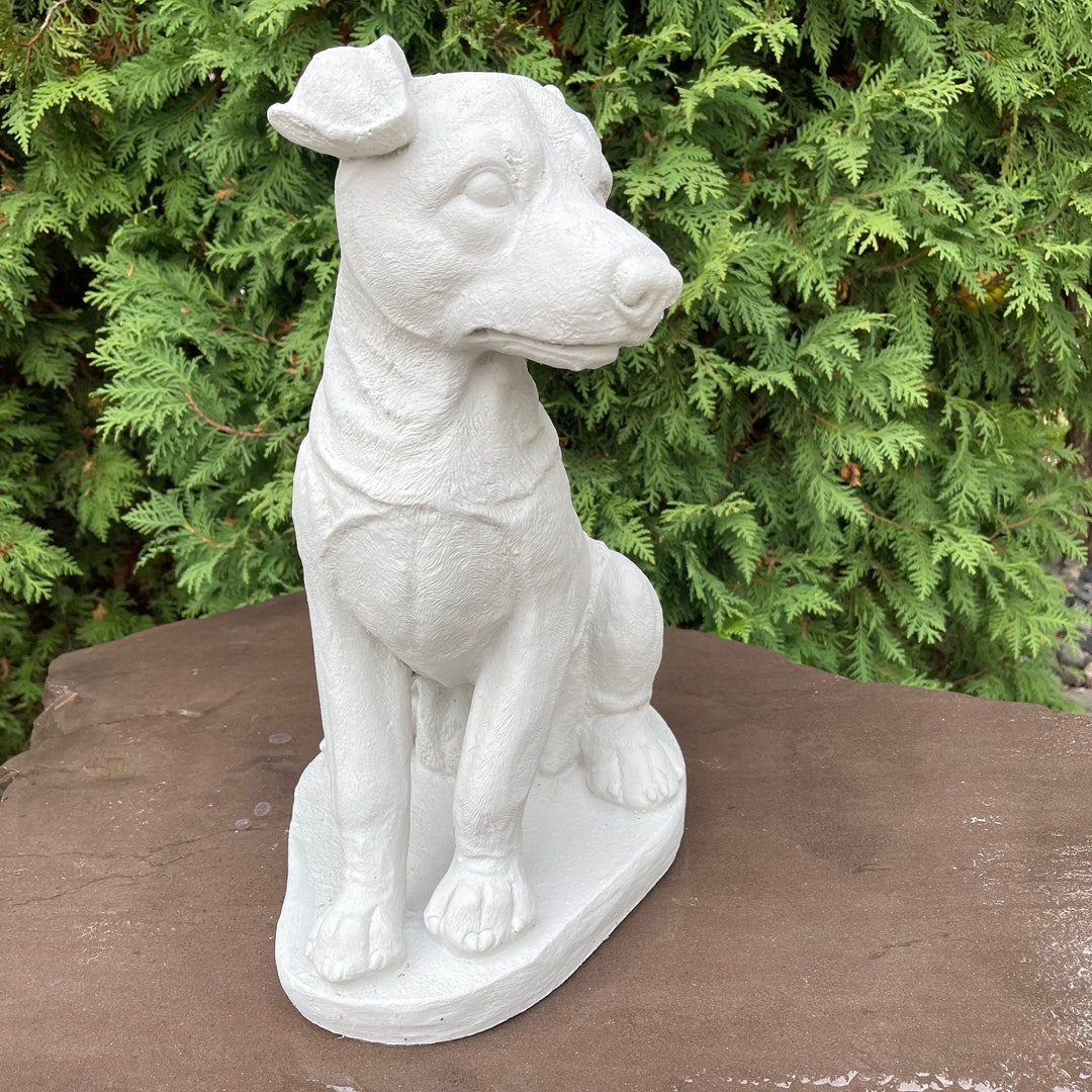 Jack Russel Garden Statue 16 Large Outdoor Concrete Dog Memorial Lover ...