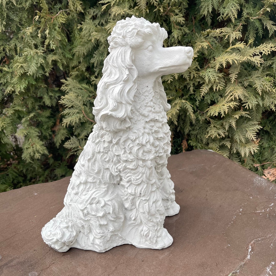 Standard Poodle Garden Statue 14 Concrete Dog Memorial Pet Lover ...