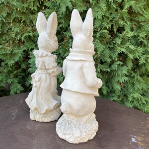 Large Peter Rabbit Garden Statue 17 Lily Bobtail Outdoor Stone Decor ...