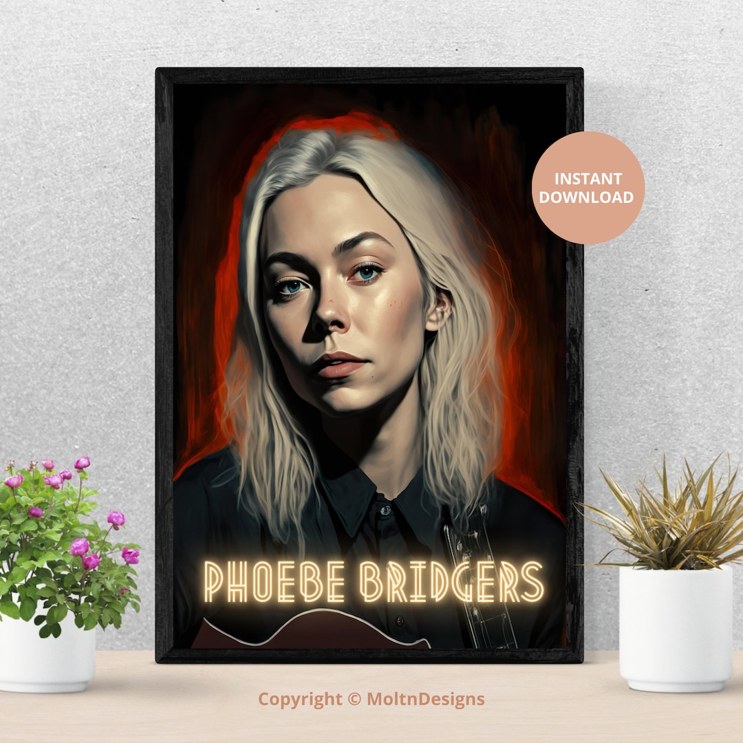 Phoebe Bridgers Poster, Phoebe Bridgers Portrait, Phoebe Bridgers Print, Phoebe Bridgers Album ...