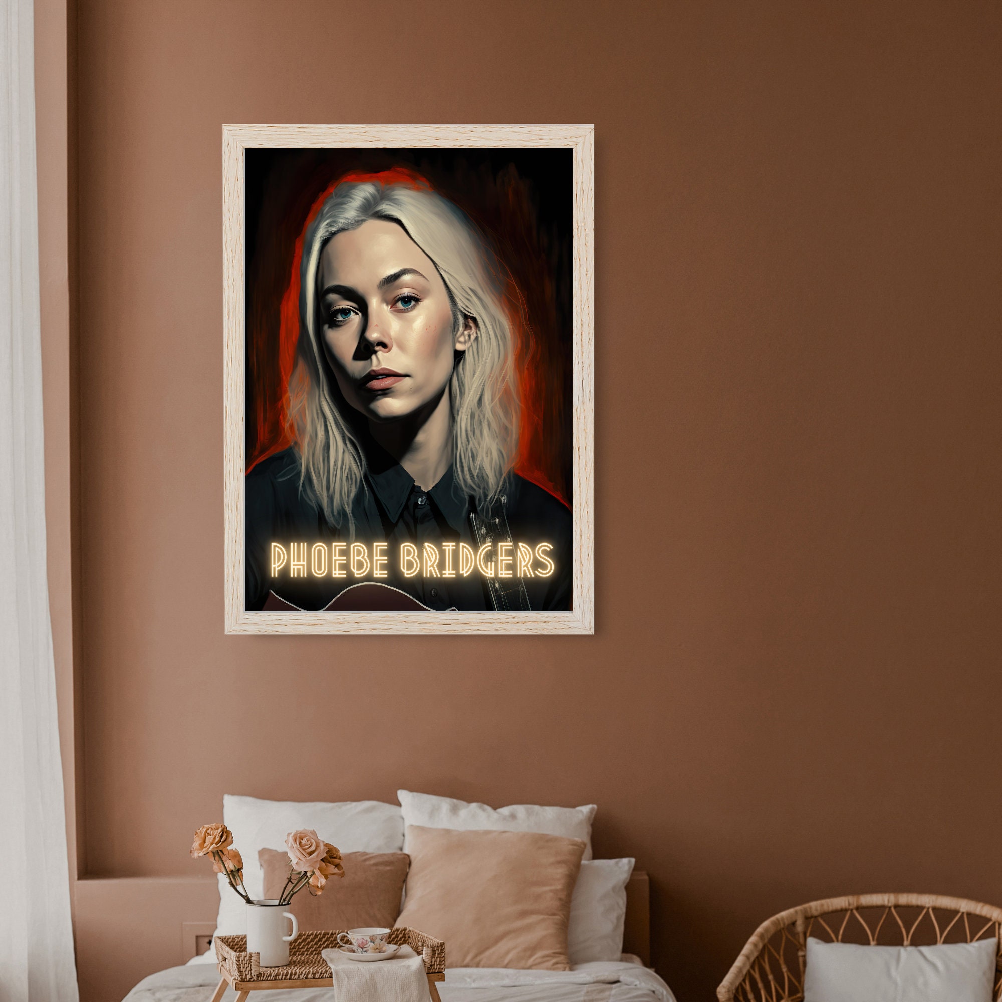 Phoebe Bridgers Poster, Phoebe Bridgers Portrait, Phoebe Bridgers Print ...