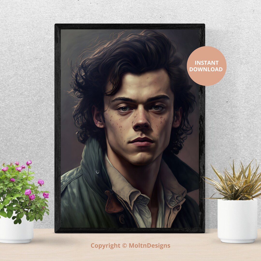 Harry Styles Poster, Harry Styles Portrait, Harry Styles Print, Harry ...