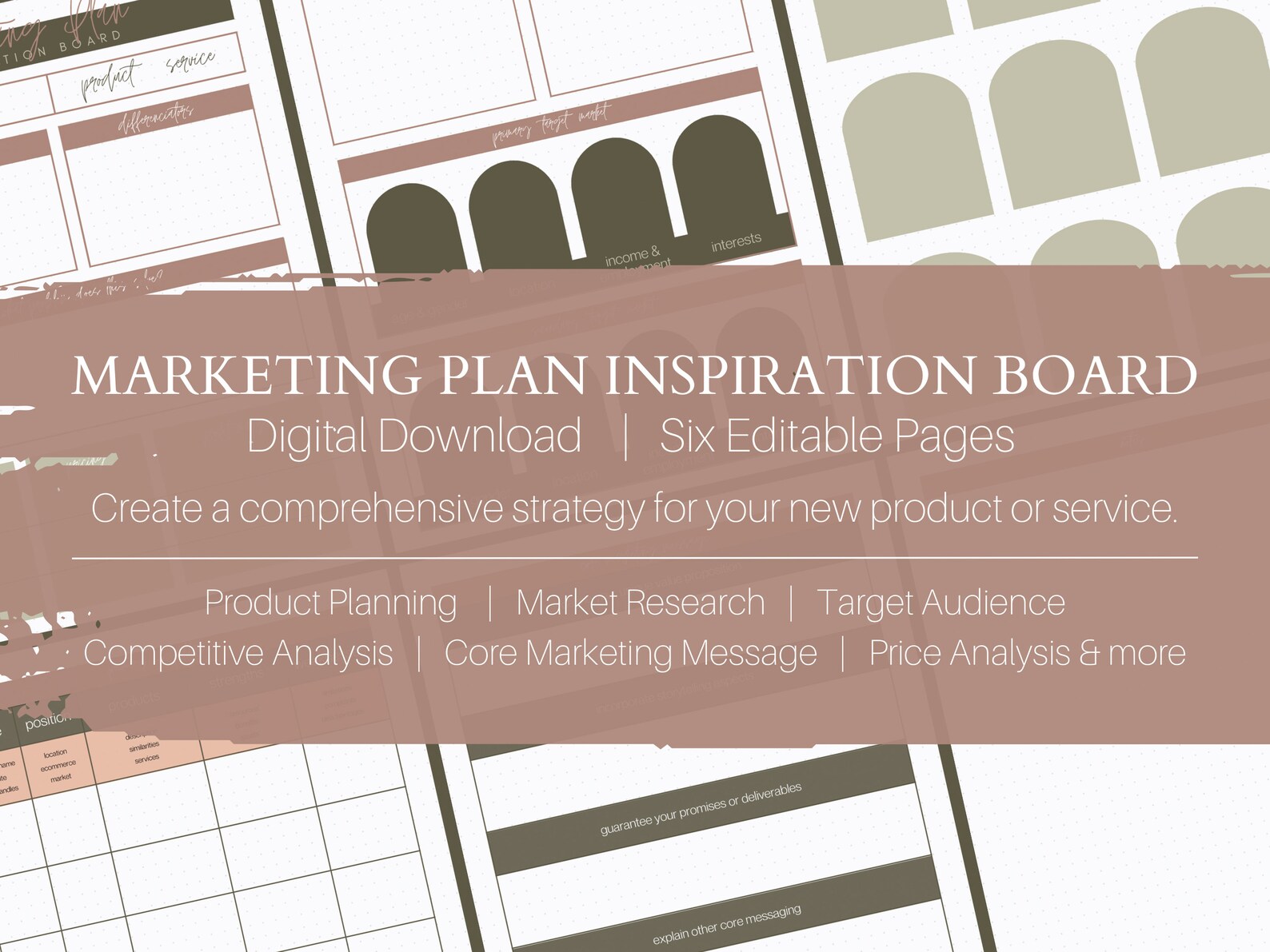 Marketing Plan Template | Product Planning | Entrepreneur Planning ...