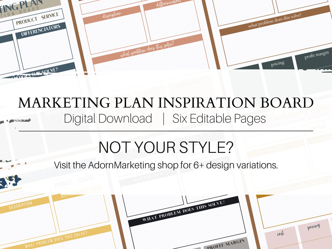 Marketing Plan Template | Product Planning | Entrepreneur Planning ...