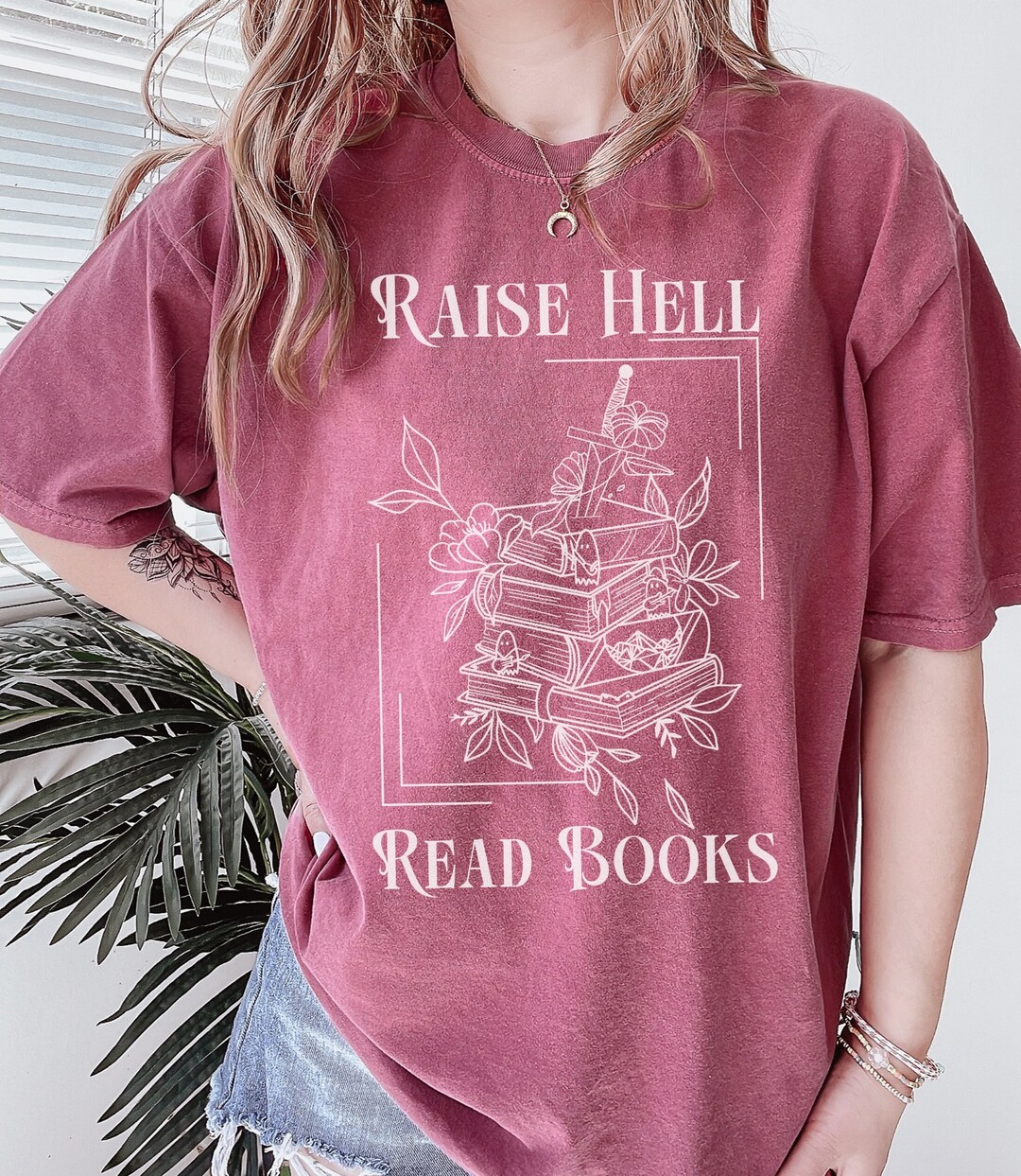 Raise Hell Read Books Comfort Colors Bookish Shirt, Reading Lover Tshirt, Bookworm Shirt ...