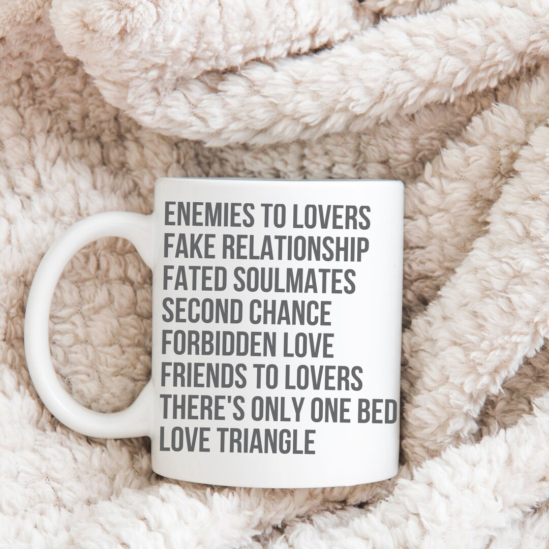 Custom Book Tropes Mug, Enemies to Lover Coffee Mug, Bookish Hot Cocoa ...