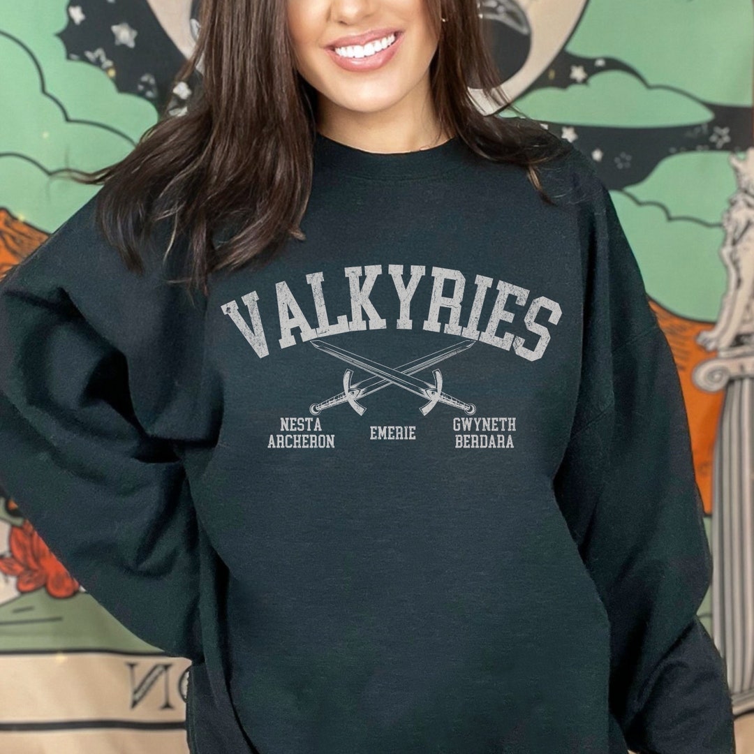 OFFICIALLY LICENSED ACOTAR Valkyrie Acosf, Bookish Sweatshirt, Nesta ...