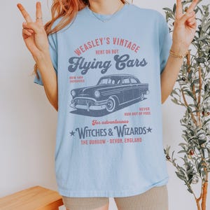 Weasley's Flying Car Bookish Shirt, Vintage Weasley Shirt, Book Merch ...