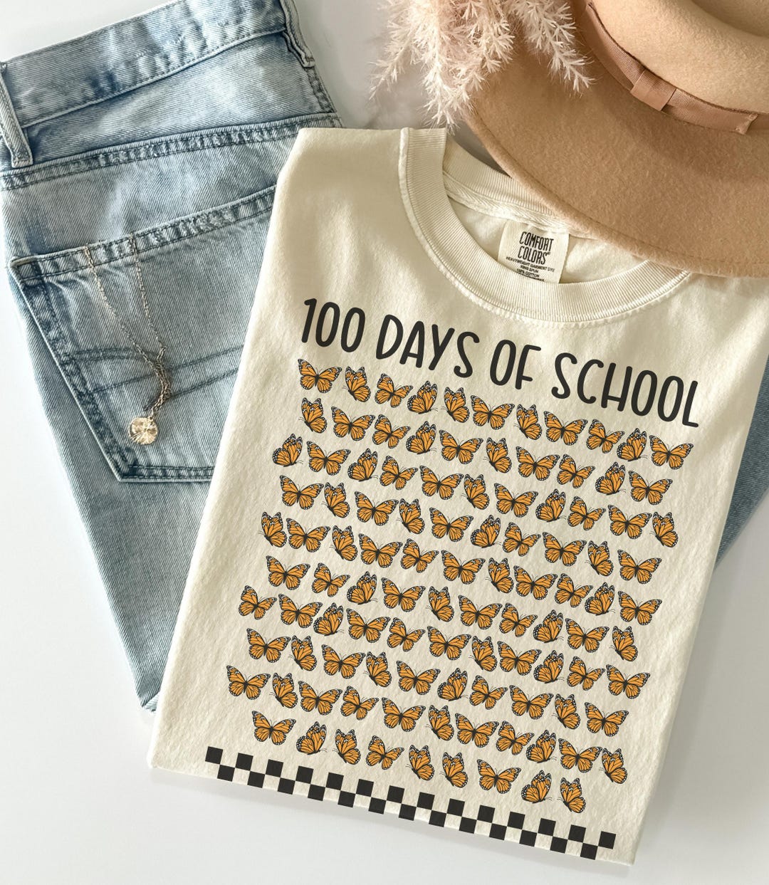 Comfort Colors 100 Days of School Teacher Shirt, Happy 100th Day ...