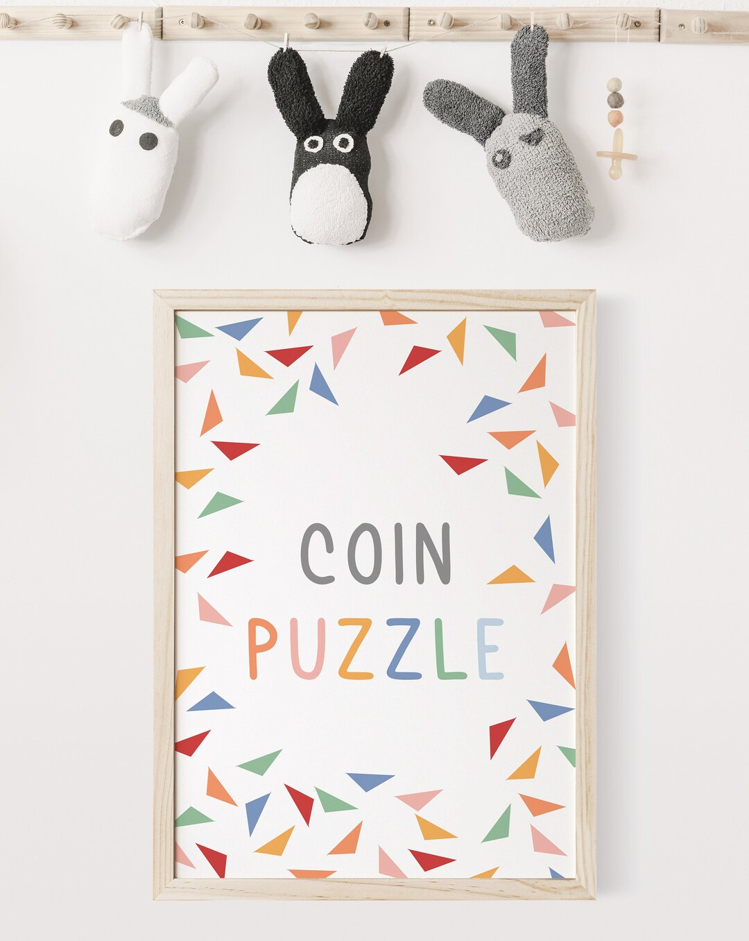COIN PUZZLE Poster to Print Educational Poster Decoration for Children ...
