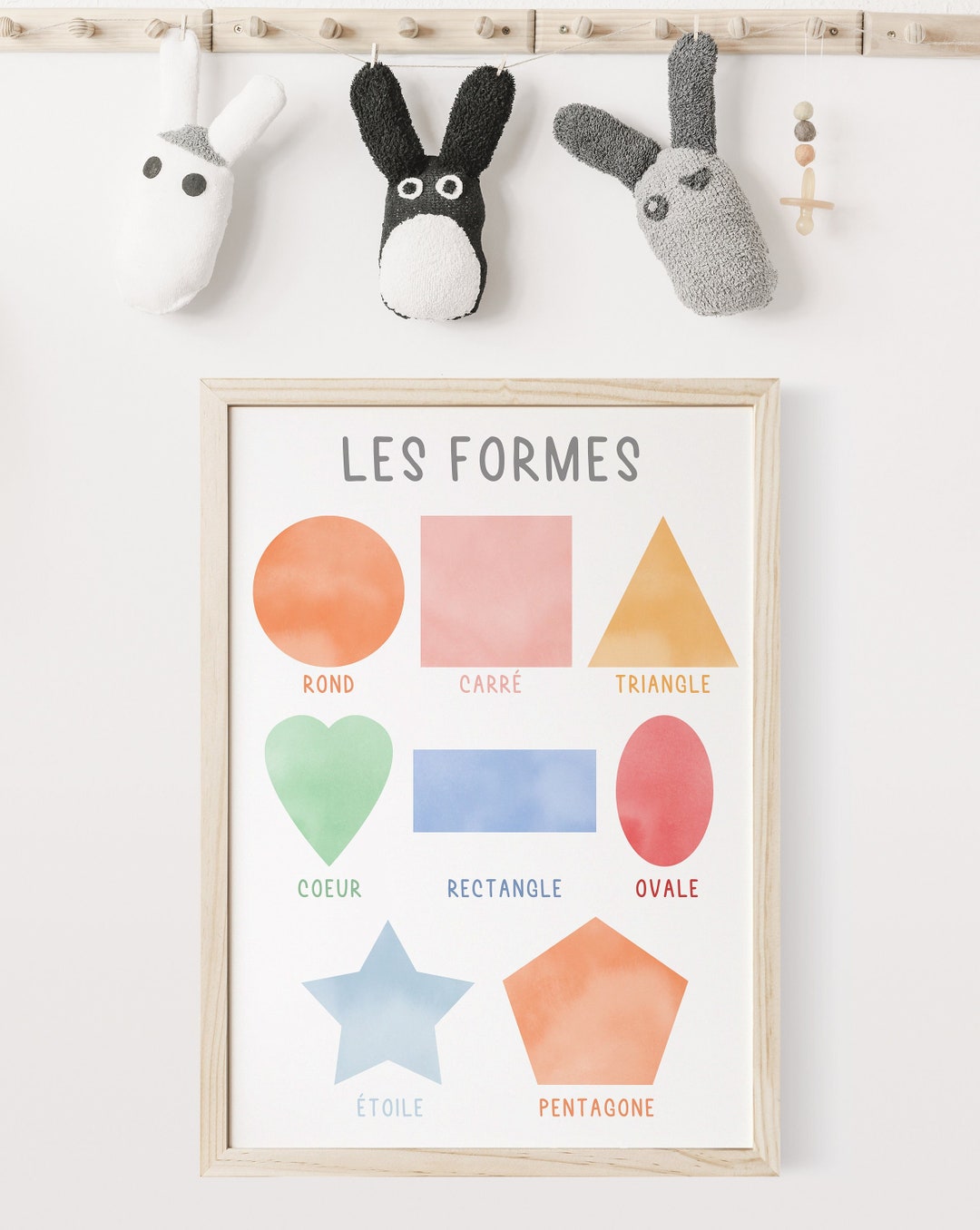 Affiche LES FORMES à imprimer Affiche éducative Décoration pour chambre ...