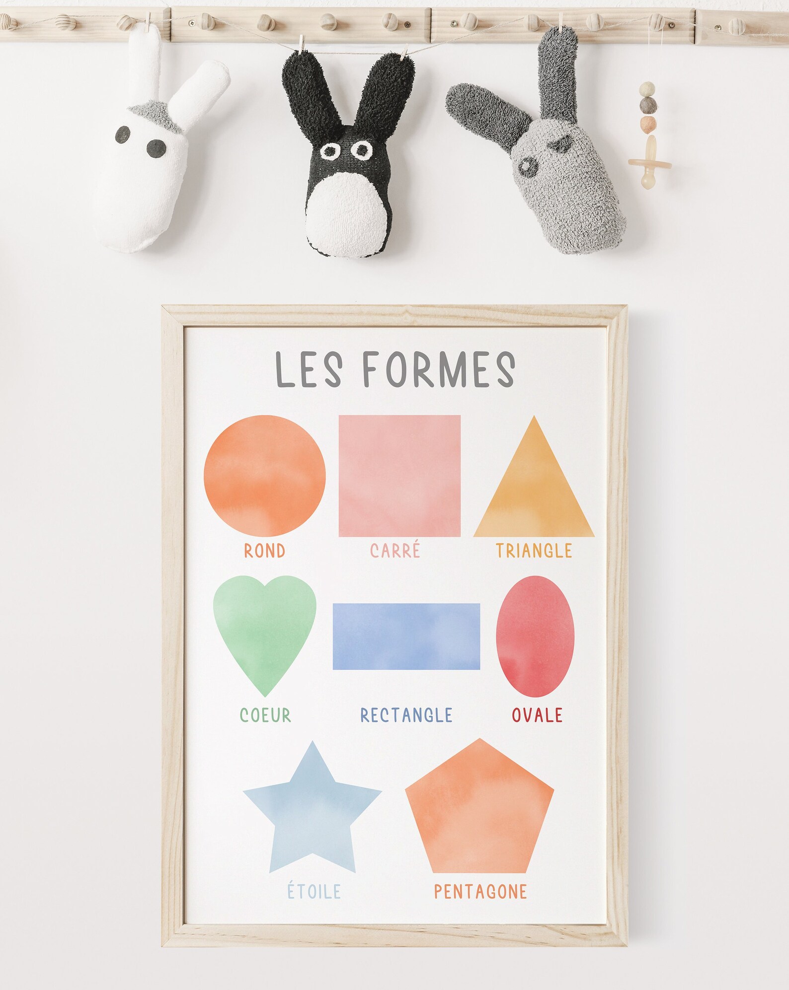 Affiche LES FORMES à imprimer Affiche éducative Décoration pour chambre ...