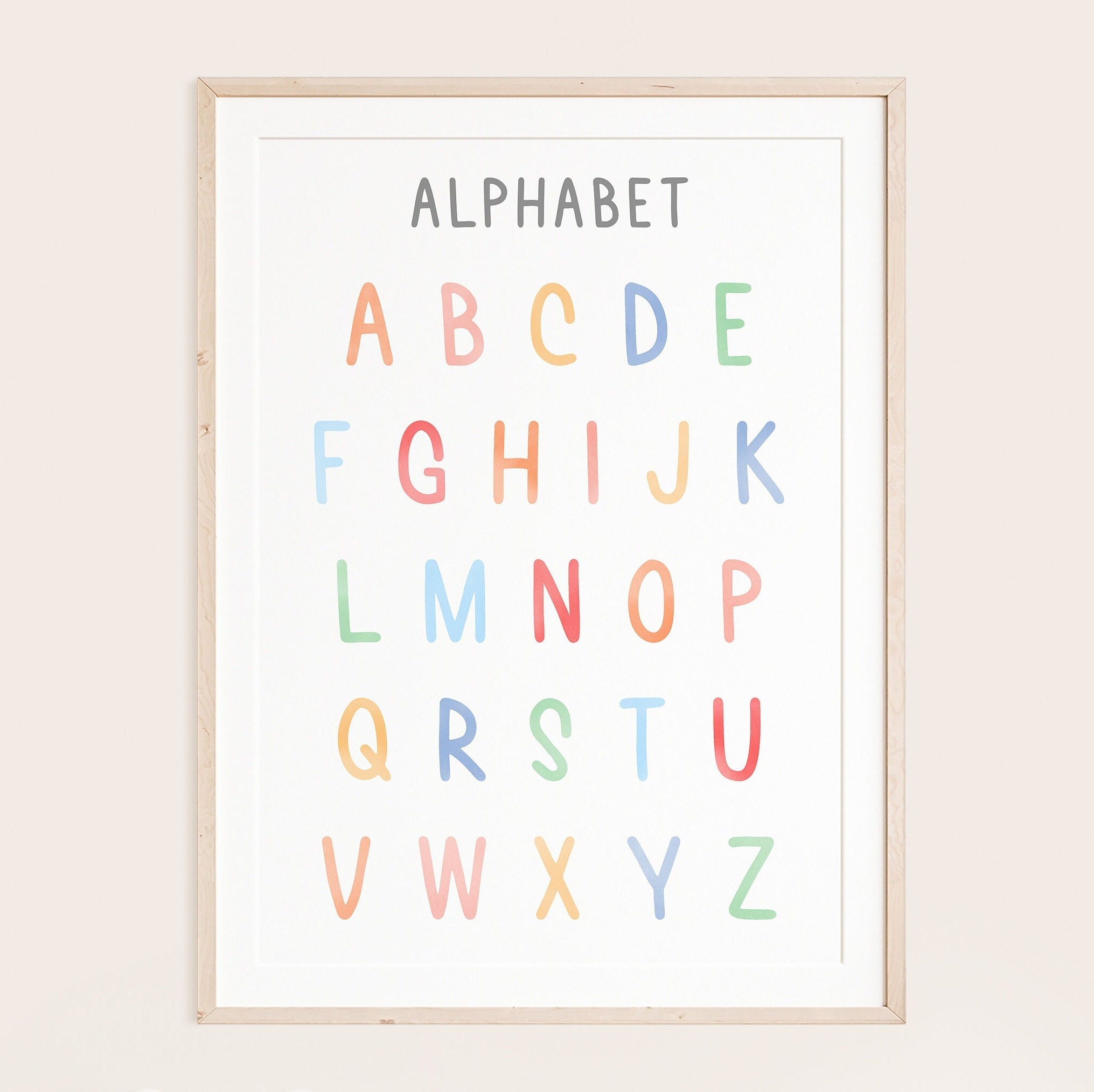 Affiche ALPHABET à imprimer Affiche éducative Décoration - Etsy France