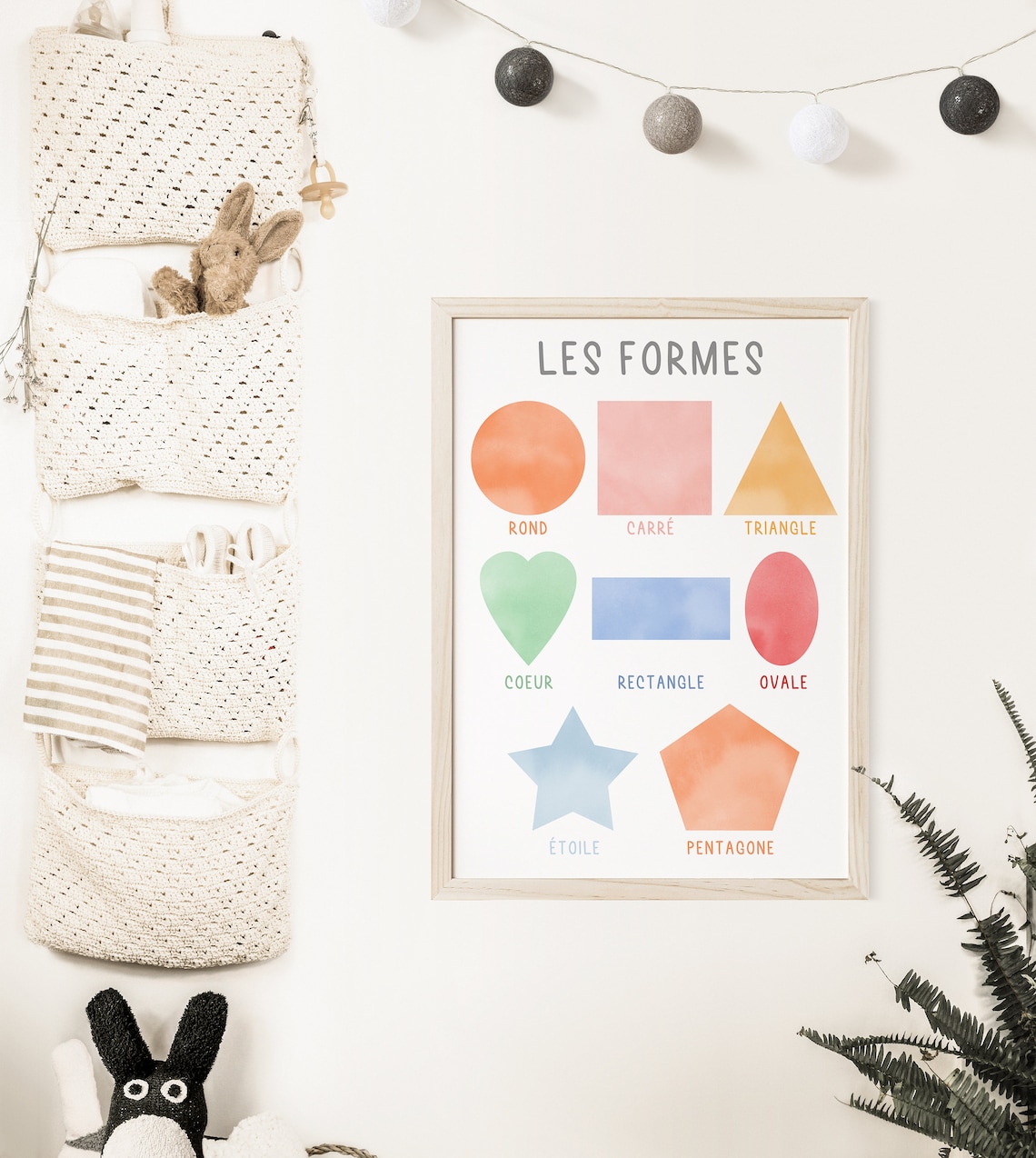 Affiche LES FORMES à imprimer Affiche éducative Décoration pour chambre ...