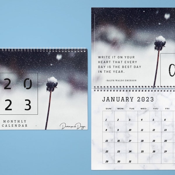 Inspirational Quotes Wall Calendar 2023 - Etsy