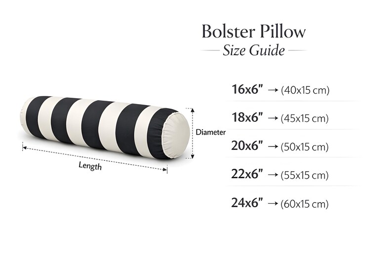 Scandinavian Bolster Pillow: Black and White Geometric Accent - Etsy
