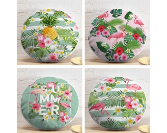 Abstract Round Pillows Minimalist Round Cushion Sun & - Etsy