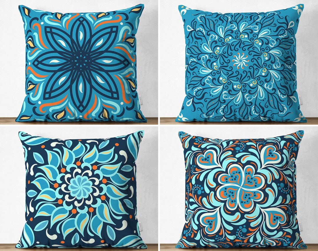 Mandala Style Pillow Covers, Tile Pattern Throw Pillowcases ...