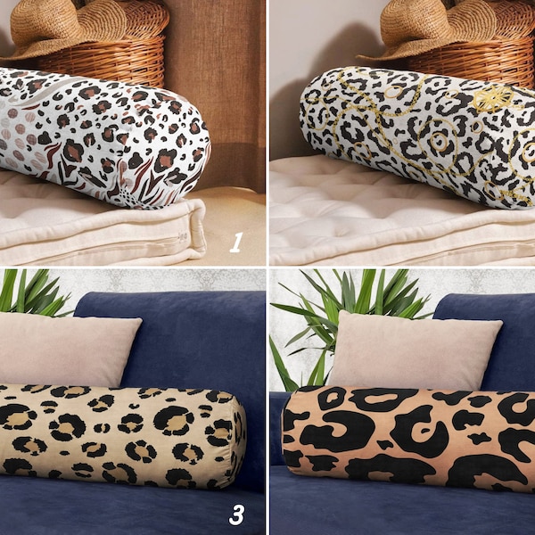 Leopard Bolster Pillow - Etsy