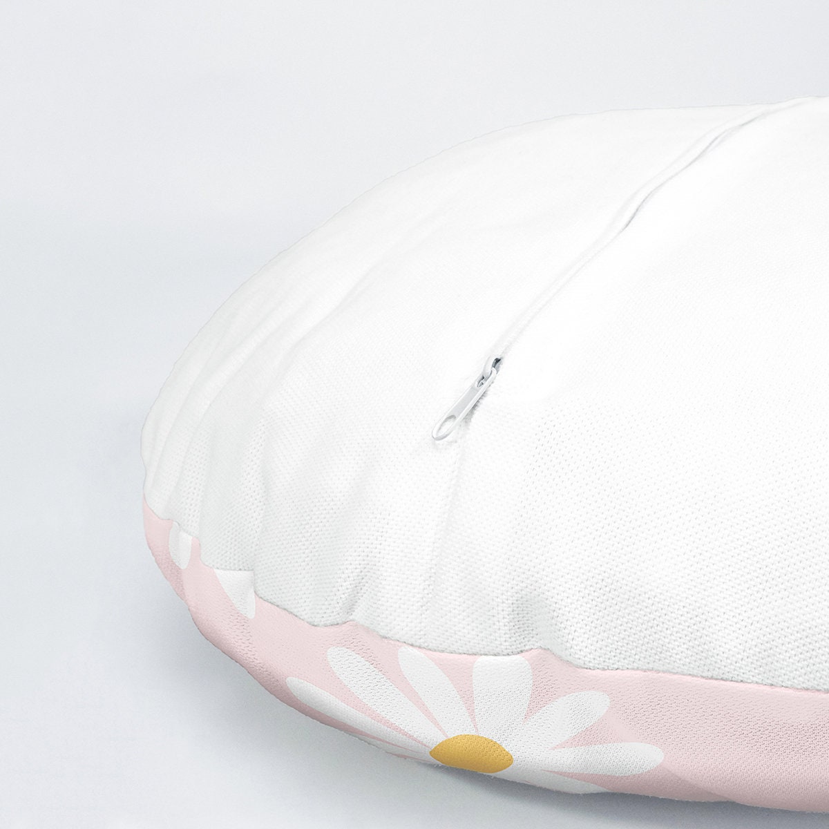Floral Round Pillows Daisy Pattern Circle Pillow Marguerite - Etsy