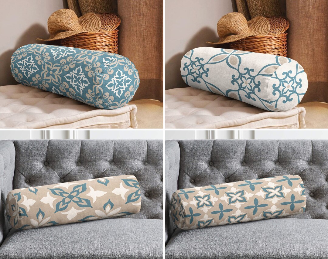 Oreiller de traversin ethnique, coussin de traversin cylindrique en ...