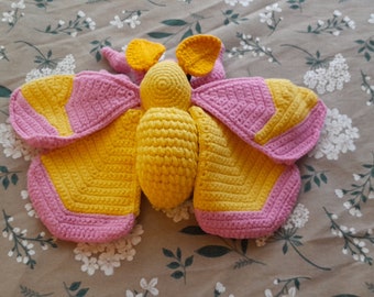 Cute Rosy Maple Moth Crochet Plush - Etsy