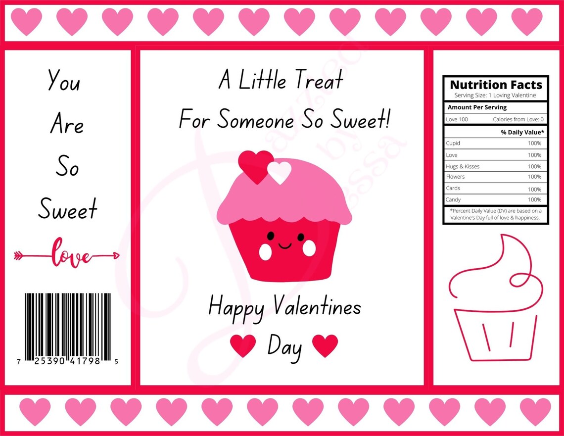 Valentines Day Chip Bags, Instant Download, Chip Bags Printables ...