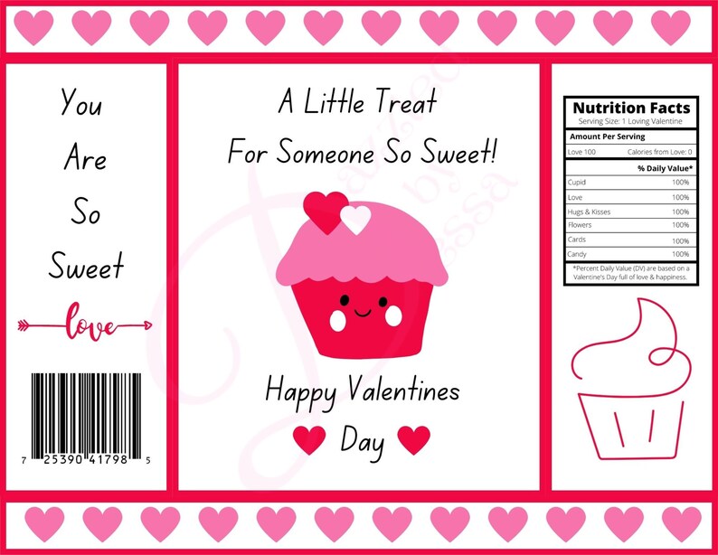 Valentines Day Chip Bags, Instant Download, Chip Bags Printables ...