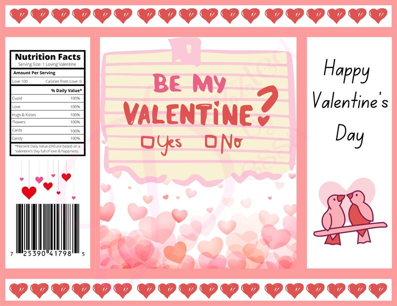 Valentines Day Chip Bag, Valentines Printable, Printable Chip Bags ...