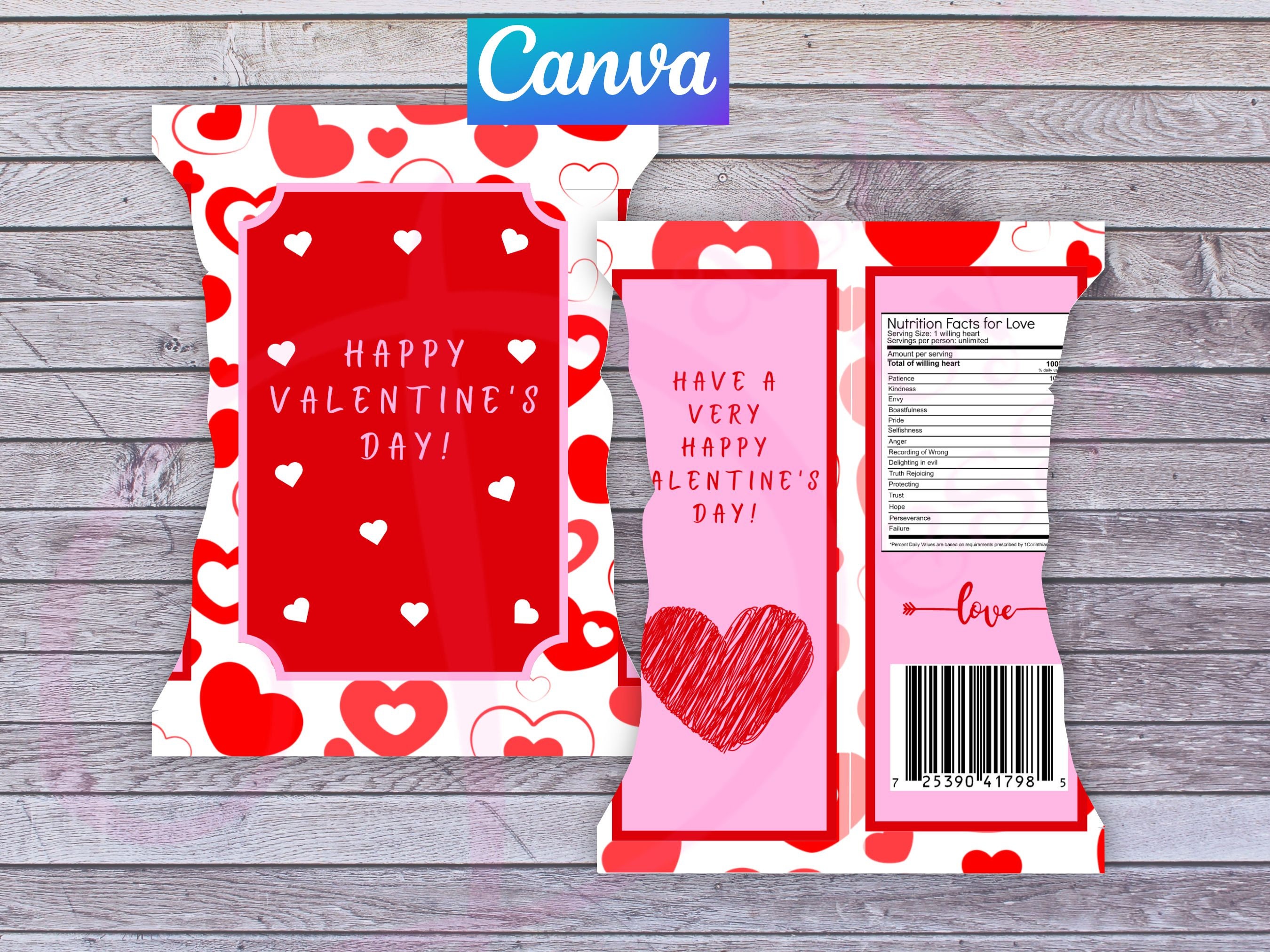 Valentines Day Chip Bag, Valentines Printable, Printable Chip Bags ...