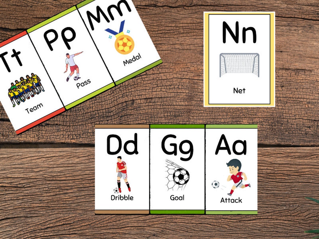 Soccer Phonics Flashcards | Fun Football-themed Learning Cards - Etsy