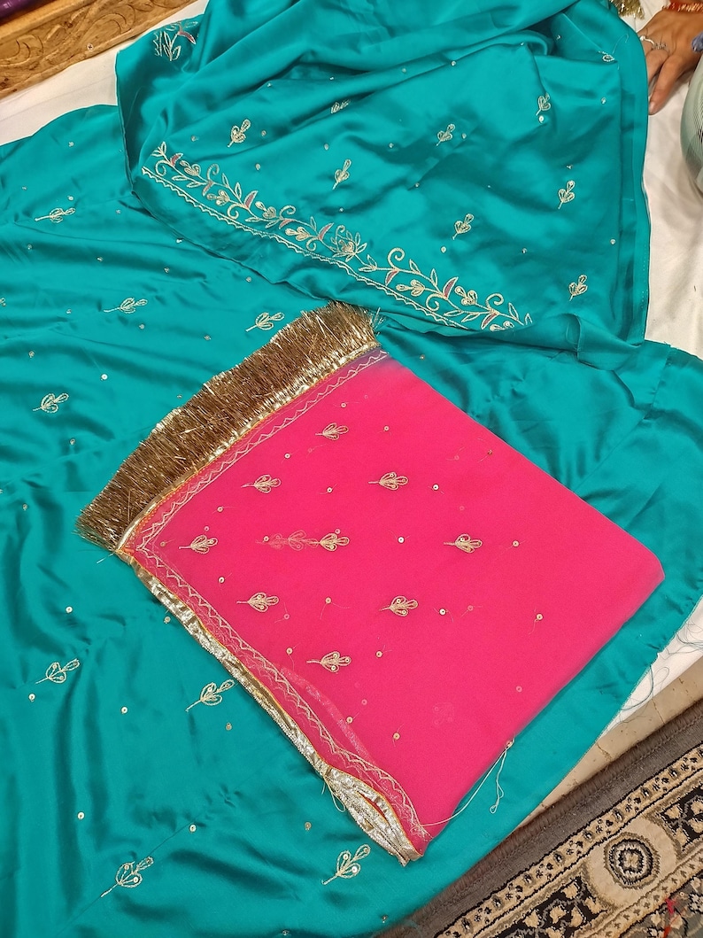 Heavy Embroidery Rajputi Poshak for Women Semi-stitched Shimmer Silk - Etsy