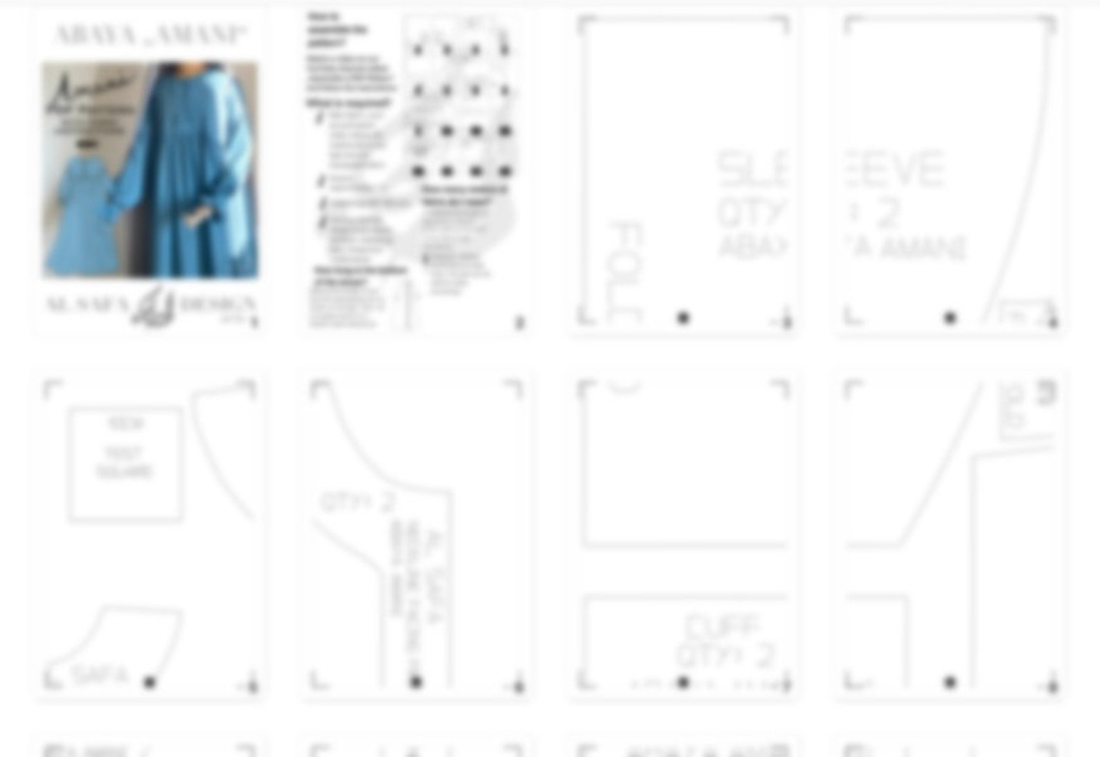 Sewing Pattern Abaya AMANI - Etsy