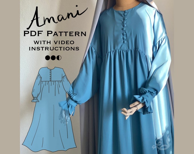 Sewing Patterns Underscarf “amal“ Hijab - Etsy