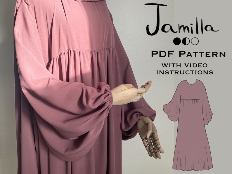 Schnittmuster Abaya JAMILLA - Etsy