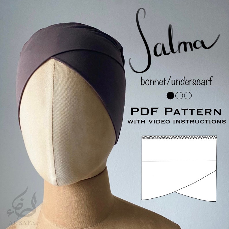 Sewing Pattern of the Hijab Bonnet/undercard SALMA - Etsy