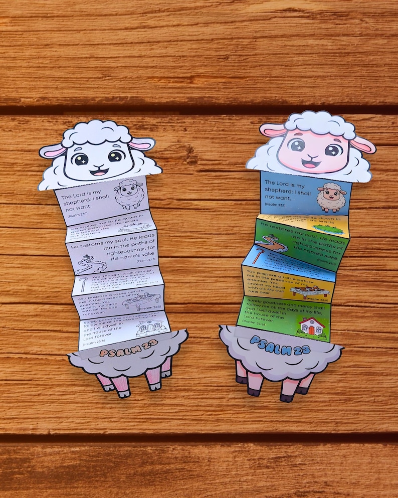 Psalm 23 Folding Surprise Craft, the Lord is My Shepherd Bible Activity ...
