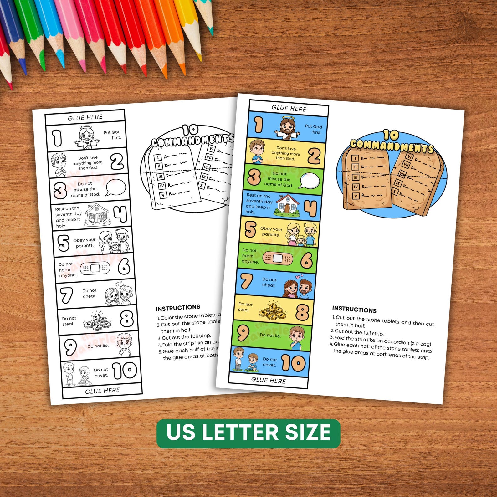 Bible Folding Surprise Craft, Christian Activity for Kids, 10 ...