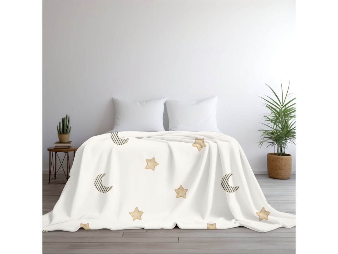 Blanket Mockup, Bed Sherpa Blanket Mockup, Fleece Blanket Mockup, Drag ...