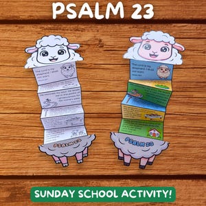 Psalm 23 Folding Surprise Craft, the Lord is My Shepherd Bible Activity ...