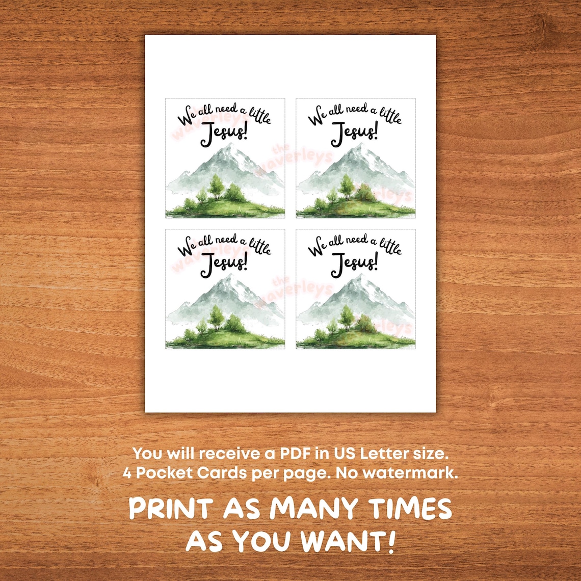We All Need a Little Jesus Pocket Card Printable, Mini Jesus, Little ...