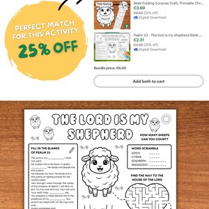 Psalm 23 Folding Surprise Craft, the Lord is My Shepherd Bible Activity ...