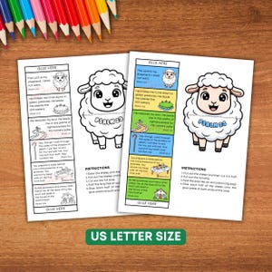 Psalm 23 Bible Folding Surprise Craft, Printable Christian Sheep ...